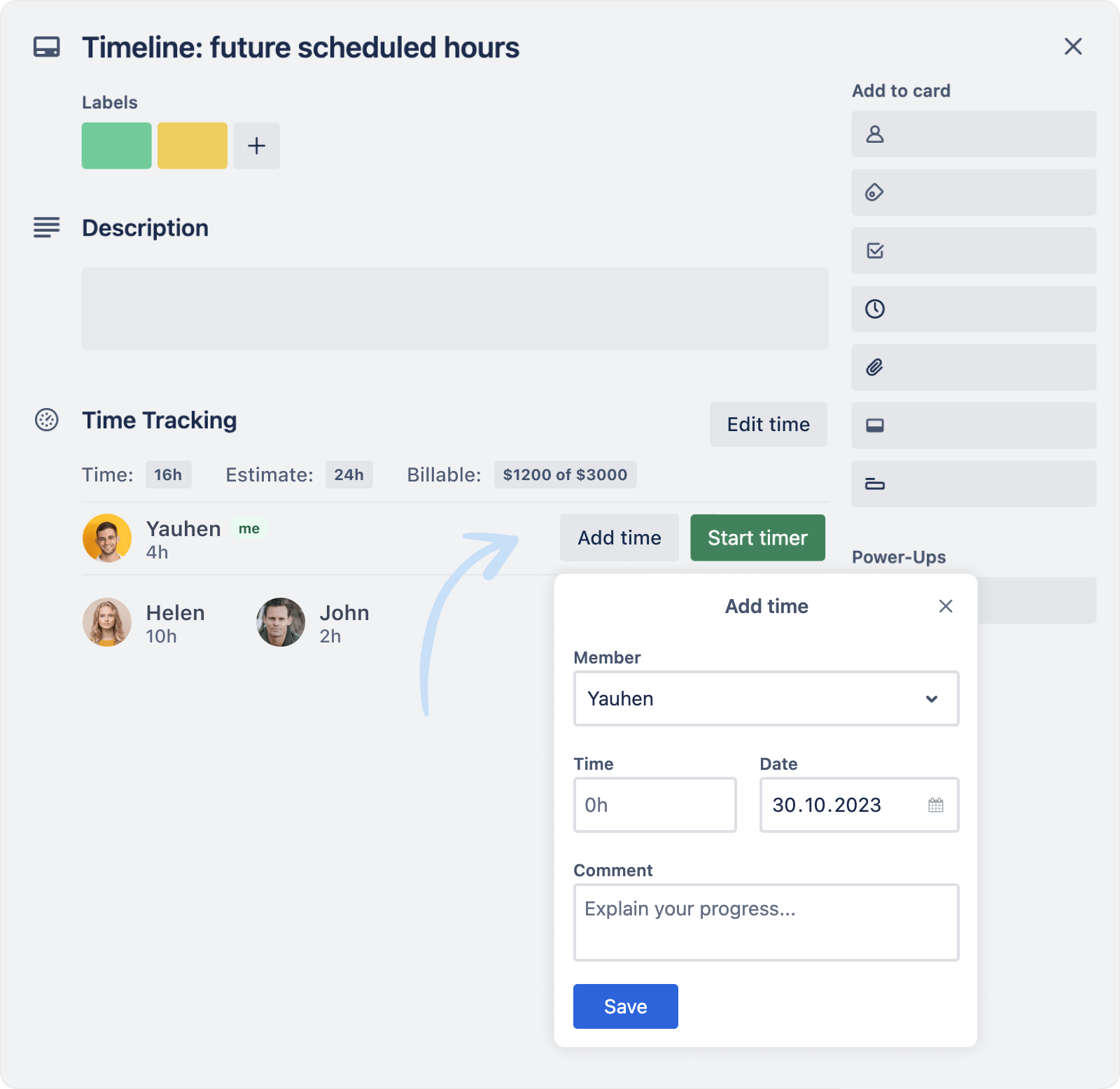 Time Tracking Power-Up by Everhour Power-Up | Trello