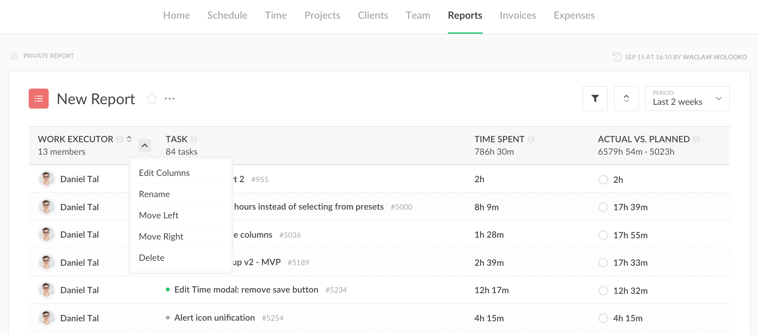 Rename Columns In Reports Everhour Blog