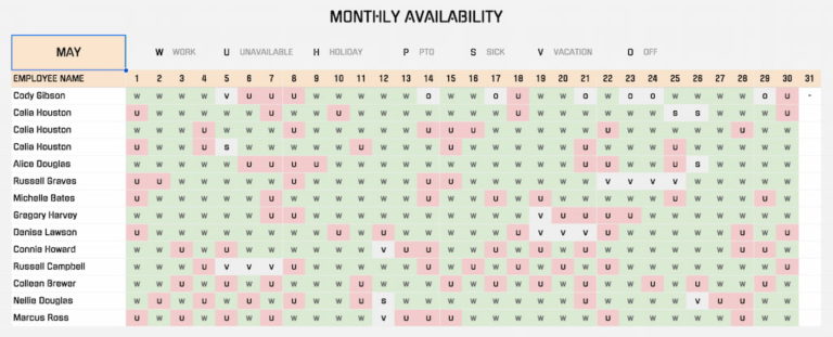 Employee Scheduling Template: Free, Customizable & Error-Free Options