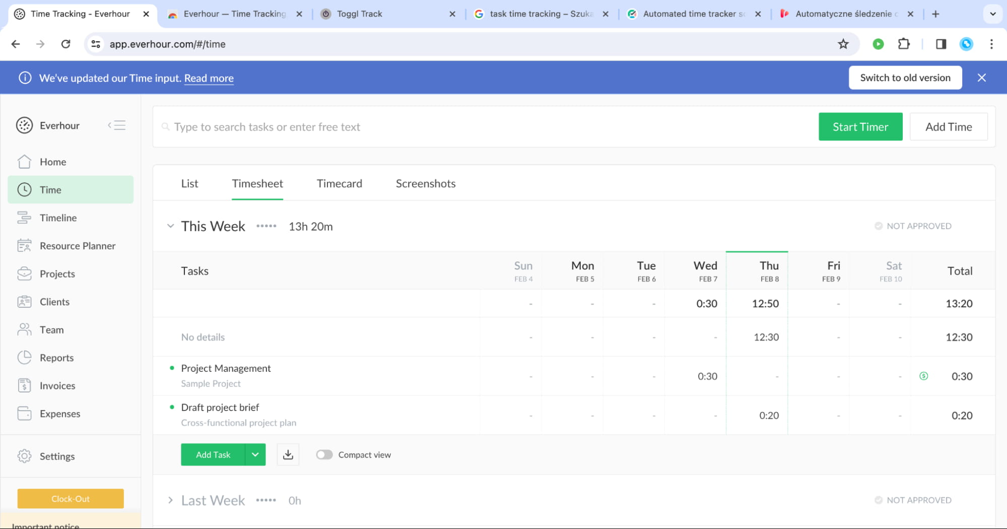 Introducing New Time Input – Everhour Blog