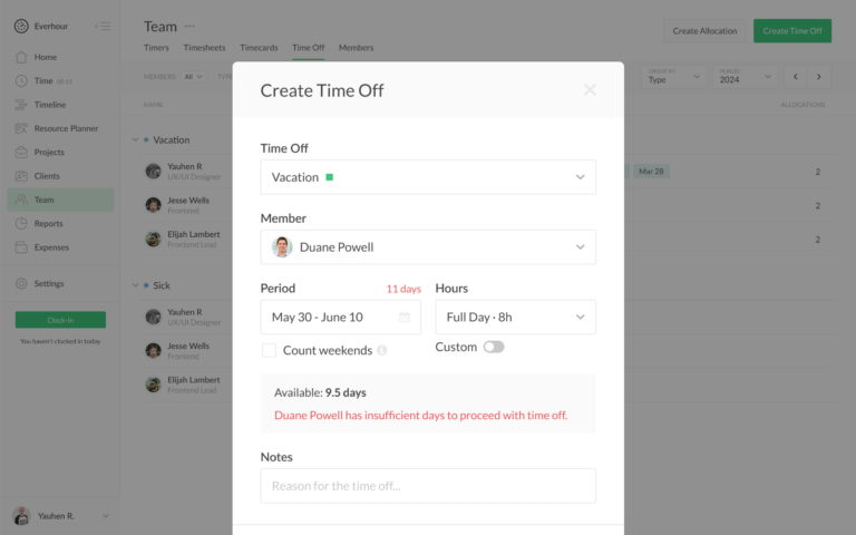 Introducing the "Time Off Accrual" Feature – Everhour Blog