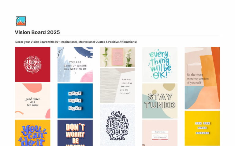 How to Create a Vision Board Template for Goal Setting